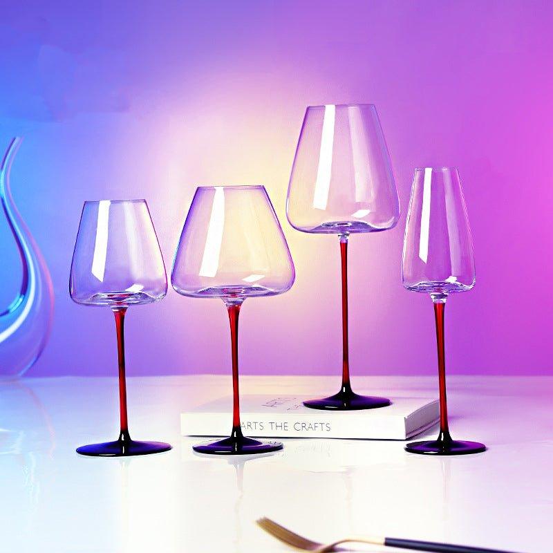 Crystal Glass Red Stem Burgundy Glasses - MASU