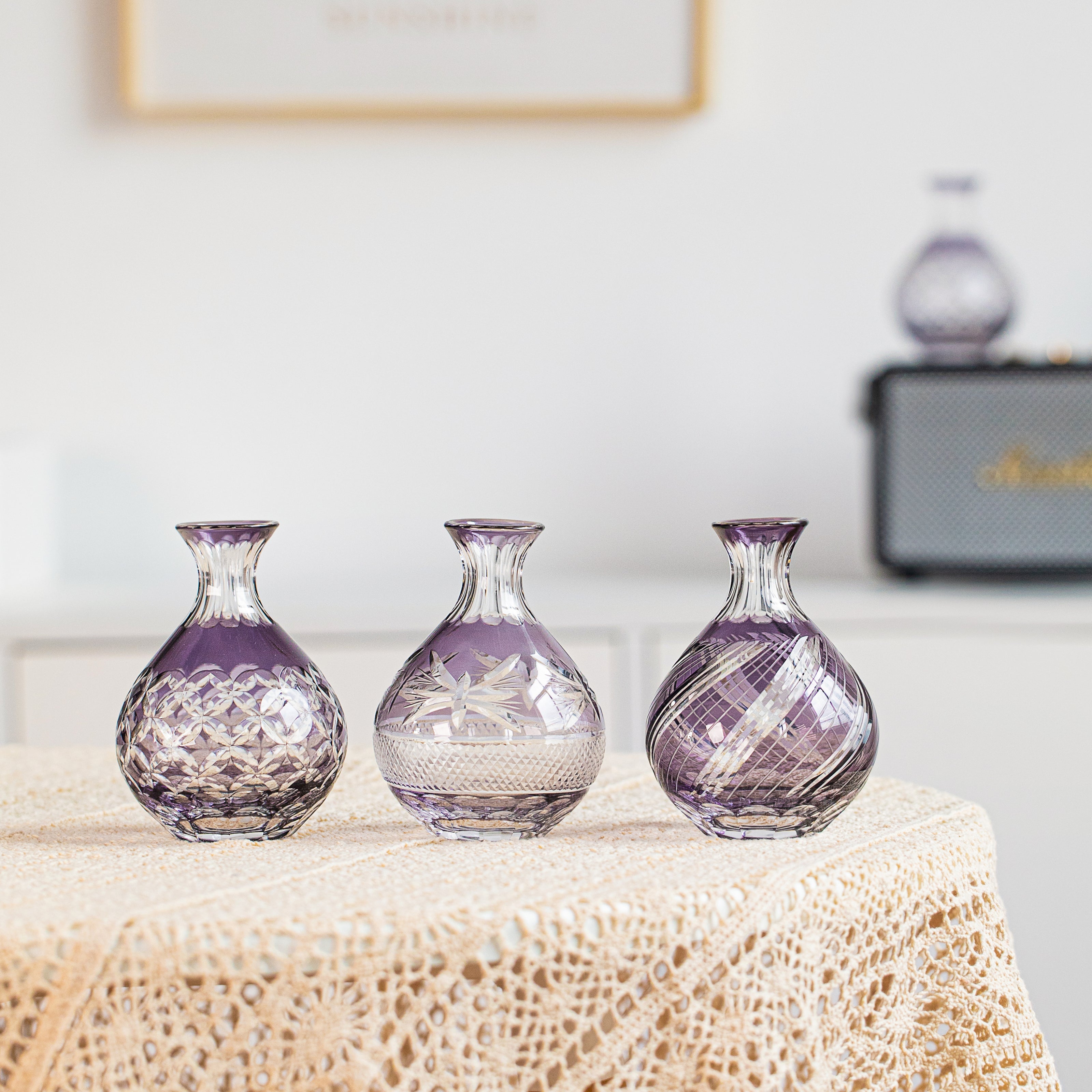 Edo Kiriko Handcrafted Yugiri Sake Collection - MASU