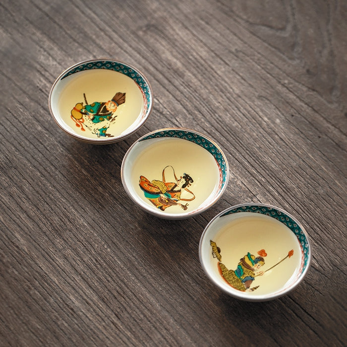 Kutaniyaki Shichifukujin Tea Cup Set - MASU