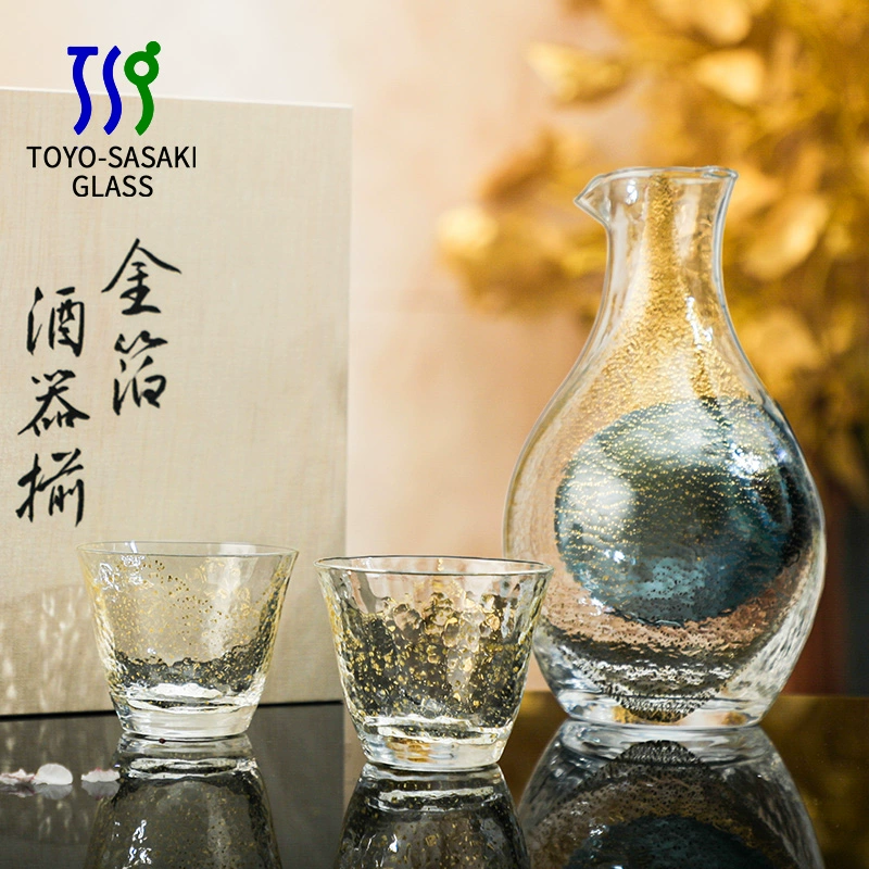 Toyo Sasaki Golden Sapphire Galaxy Cold Sake Set - MASU