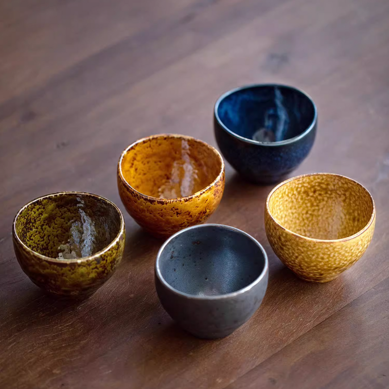 Mino Ware Autumn Harmony Tea Cup Set of Five - MASU