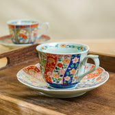 Mino Ware Handcrafted Kachofugetsu Tea Cup Set - MASU