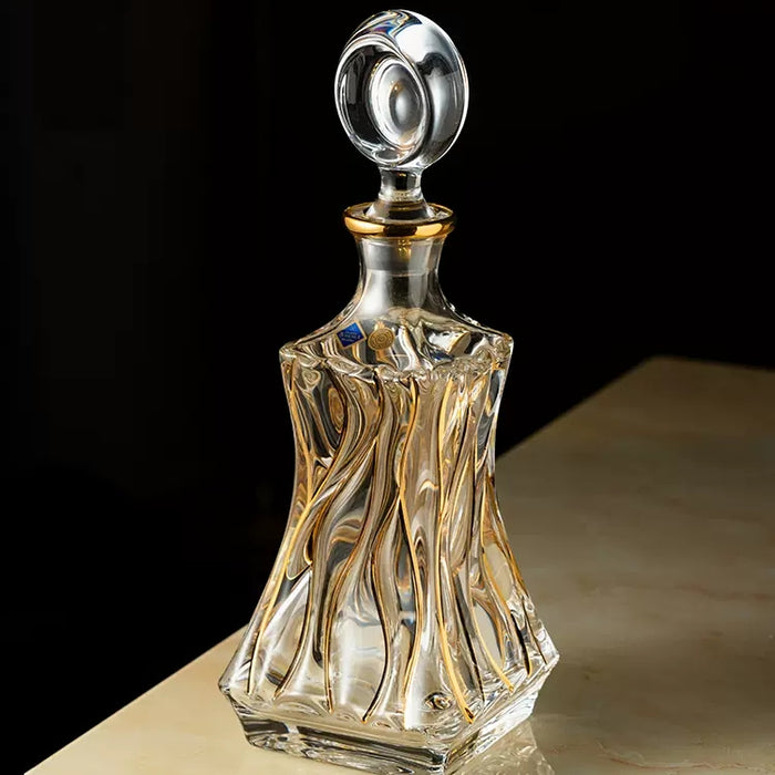 Bohemia Crystal Luxury Wine and Champagne Glass Decanter Set - MASU