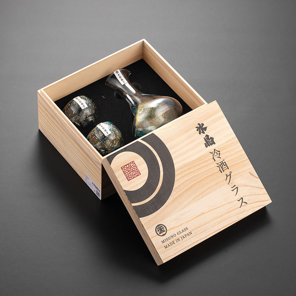 Misuno Handcrafted Gold Foil Starlight Sake Set - MASU