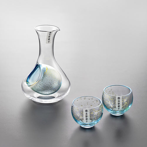 Misuno Handcrafted Gold Foil Starlight Sake Set - MASU