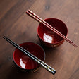 Yamanaka Shikki Sakura Couple Bowls with Chopsticks Set - MASU