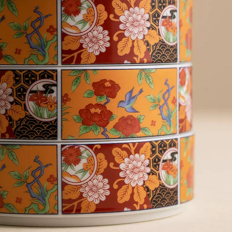 Japanese Handcrafted Hasami Ceramic Tiered Jubako Box - MASU