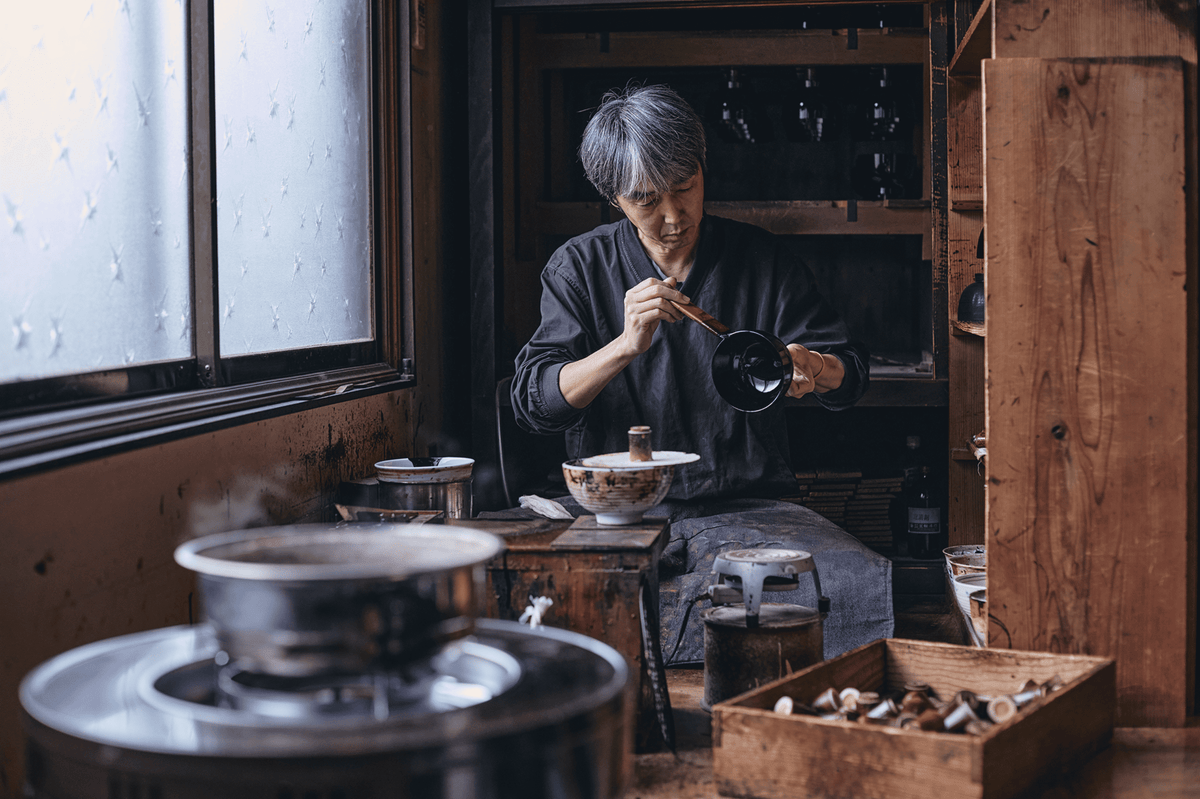 Yamanaka Shikki Sakura Couple Bowls with Chopsticks Set - MASU