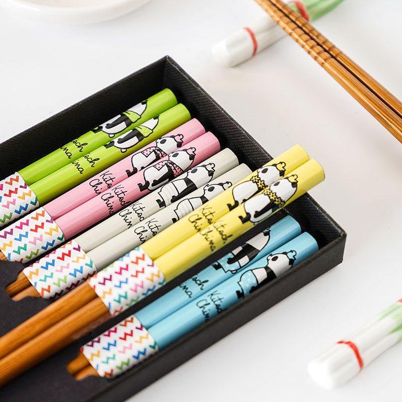 Mutli-Themed Japanese Bamboo Chopsticks Sets - MASU