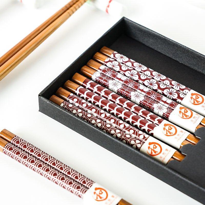 Mutli-Themed Japanese Bamboo Chopsticks Sets - MASU