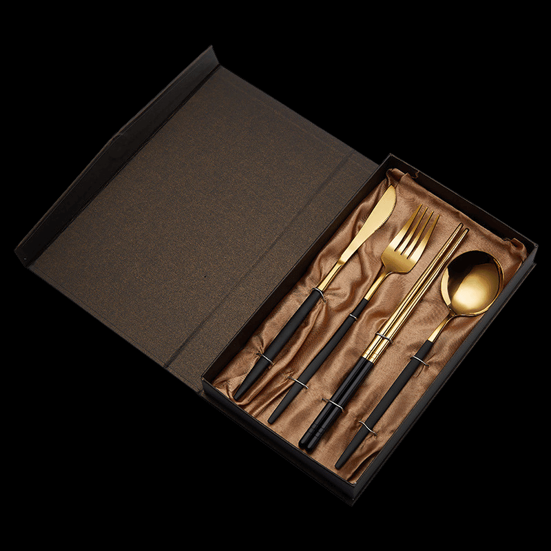 Stainless Steel Pointed Handle Utensil Gift Sets (Chopsticks Edition ...