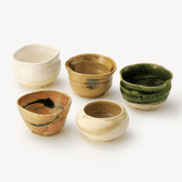 Japanese Handcrafted Awasaka Coarse Ceramic Tea Cup/Mini Plate Set - MASU