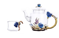 Metallic Floral Glass Teacup Gift Sets - MASU