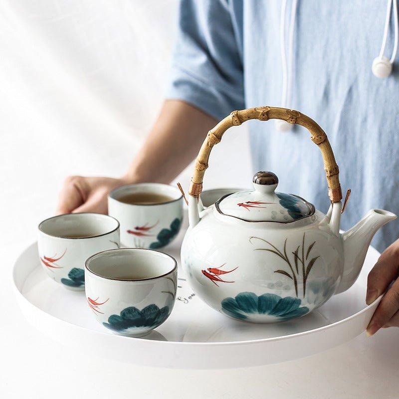 Japanese Ceramic Goldfish Tea Sets - MASU