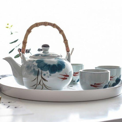 Japanese Ceramic Goldfish Tea Sets - MASU