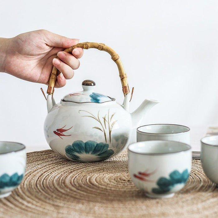 Japanese Ceramic Goldfish Tea Sets - MASU