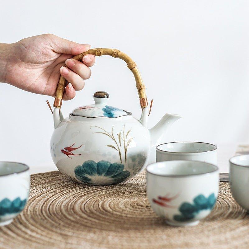 Japanese Ceramic Goldfish Tea Sets - MASU