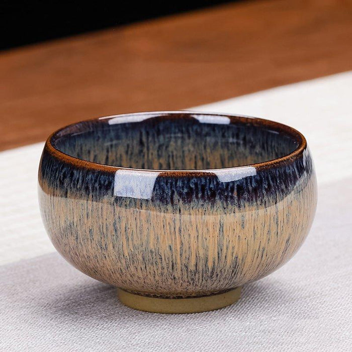 Handcrafted Ceramic Gloss-Glazed Chinese Kung-Fu Tea Cup Set - MASU
