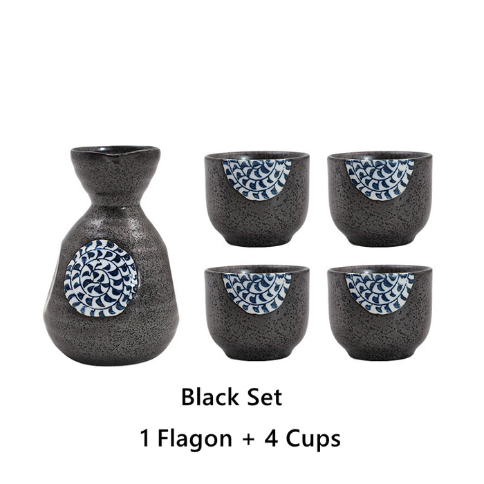 Japanese Sakura Handcrafted Ceramic Sake Sets - MASU