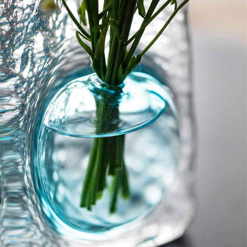 Japanese Iwasawa Handcrafted Ocean Heart Glass Vases - MASU