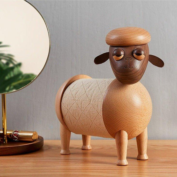Handcrafted Animal Shaped Wooden Adjustable Toilet Roll Dispensers - MASU