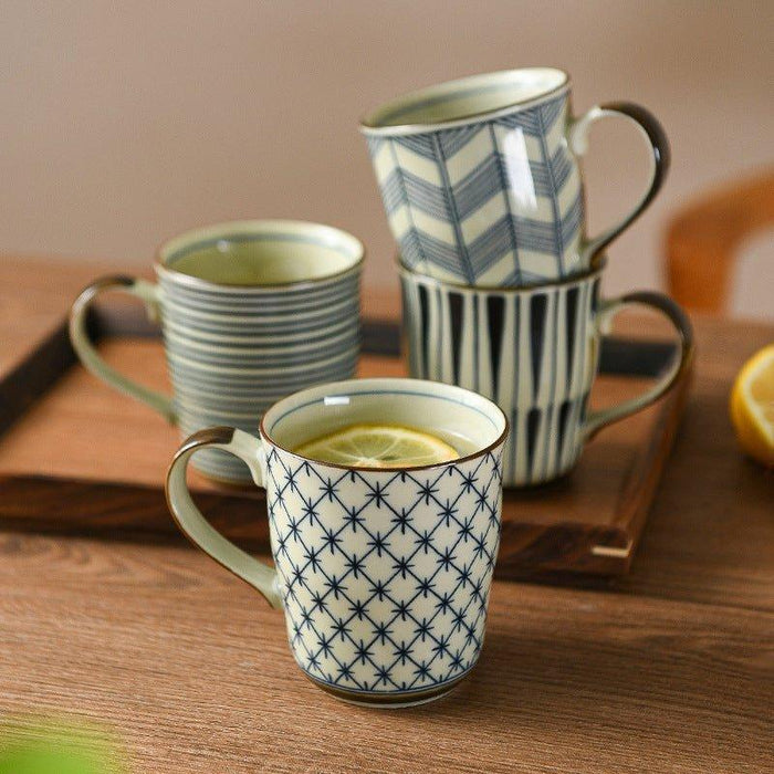 Japanese Handcrafted Ceramic Pattern Themed Tea Cups - MASU