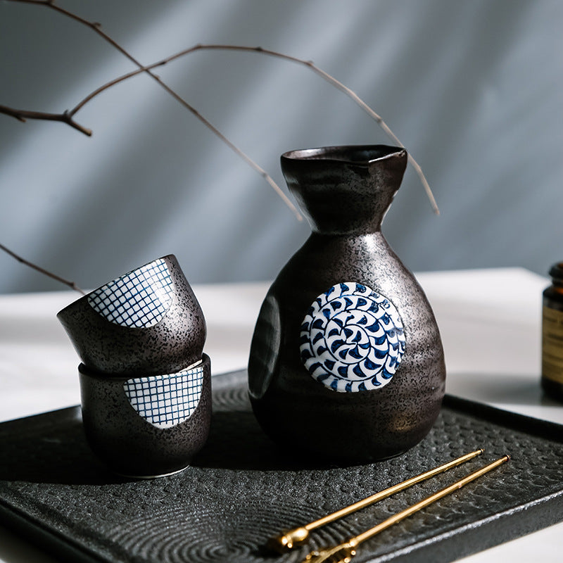 Japanese Sakura Handcrafted Ceramic Sake Sets - MASU